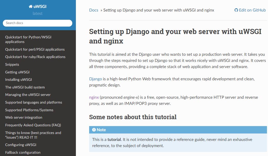 Djangoのデプロイ：Nginx、uWSGI - 知的好奇心